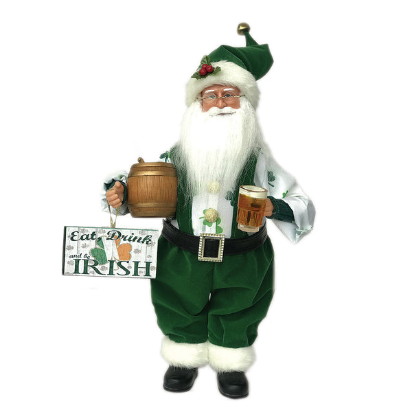 Eat, Drink & Be Irish - 15" Santa Santa from Wild Wings