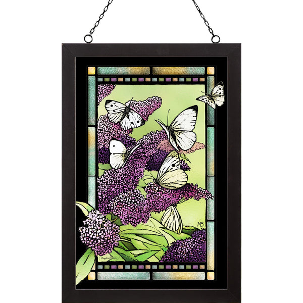 Call of the Lilac - 20" x 14" Stained Glass Art Stained Glass Art from ...
